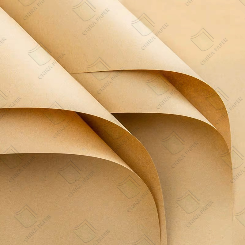 Brown Uncoated Kraft Paper Rolls 100% Virgin Wood Pulp Material Kraft Paper